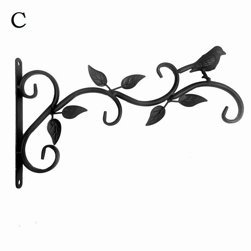 アイアンブラケット 吊り下げフック ハンギング オーナメント 壁掛け 壁面用フック 植物 観葉植物 ガーデニング DIY リーフ 蝶 鳥 バード おし : KAWAeMON - 通販 ...