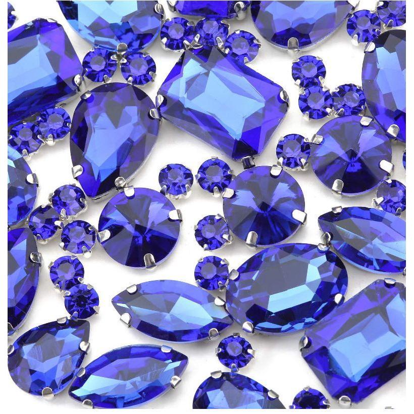 ビジューパーツ 130個セット 台座付き ミックス ガラス ラインストーン 縫い付け 洋服 手芸 ハンドメイド 手作り DIY アクセサリーパーツ デ : KAWAeMON - 通販 ...