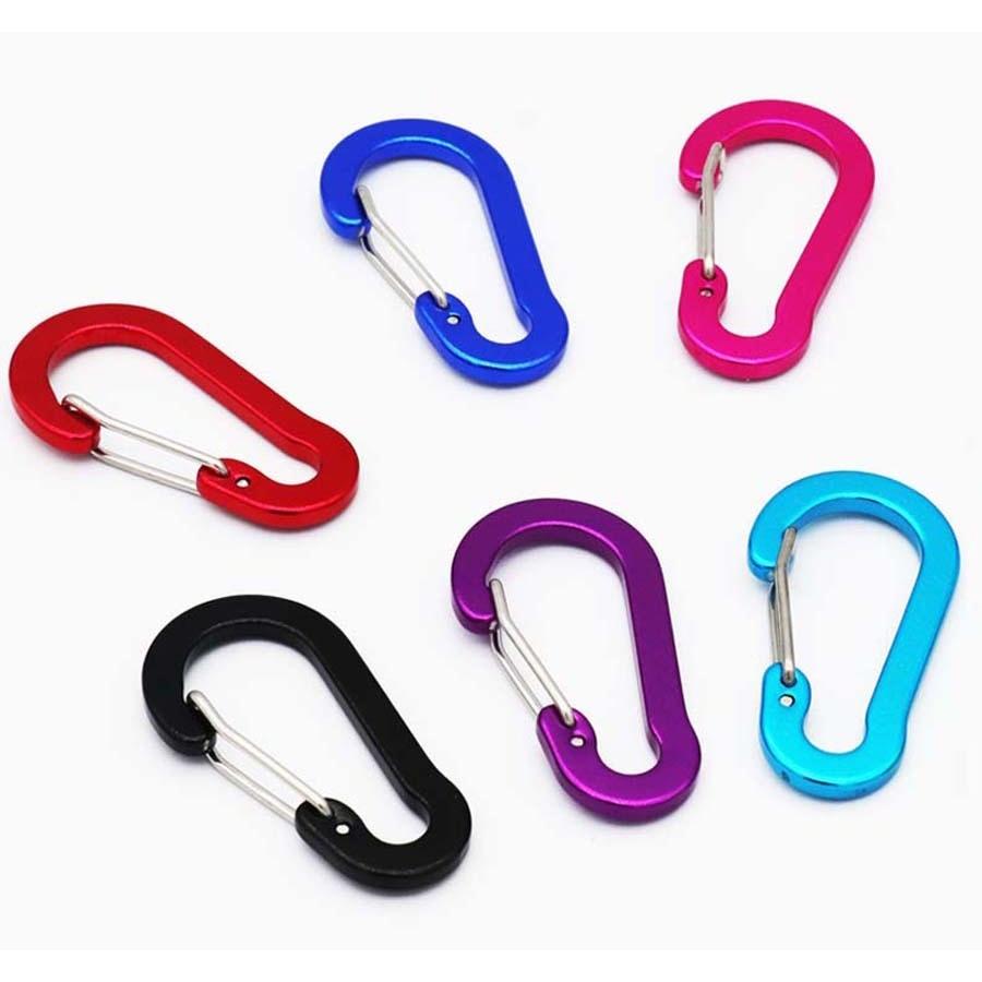 カラビナ 10個セット キーホルダー Dカン Dリング キーリング フック 吊り下げ ぶら下げ アウトドア 旅行 カラバリ豊富 外出 シンプル : zak-39023-10 ...