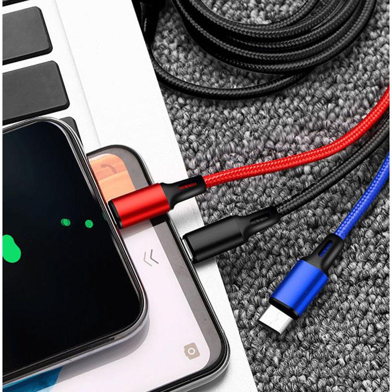 3in1 USBケーブル 充電ケーブル iPhone Android Type-C Micro USB 1.2m 3種コネクタ 充電コード スマホ 携 : KAWAeMON - 通販 ...