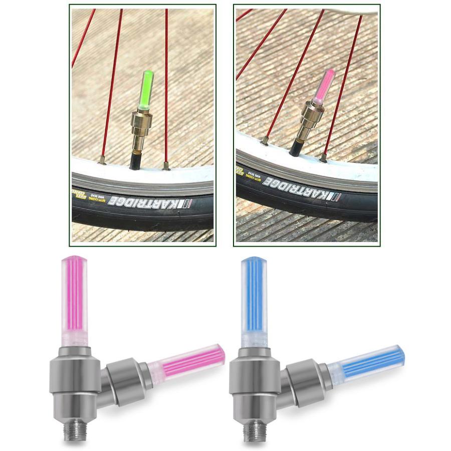 バルブライト 自転車用 バイク用 自転車用品 バイク用品 バルブキャップ タイヤバルブ 電池式 LEDライト 夜間走行 安全対策 : KAWAeMON - 通販 - Yahoo!ショッピング