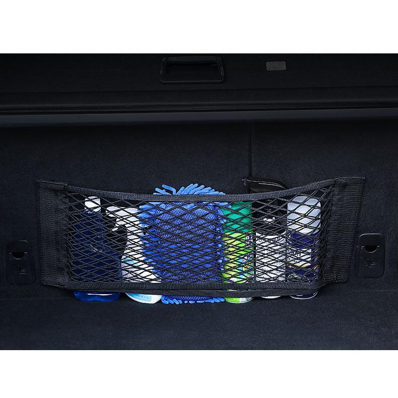 カーアクセサリー トランク用 収納ネット 車用 自動車用 カー用品 車載収納 収納ポケット ポケット メッシュ 伸縮性 取り付け簡単 マジック テープ : zak-48828-1 ...