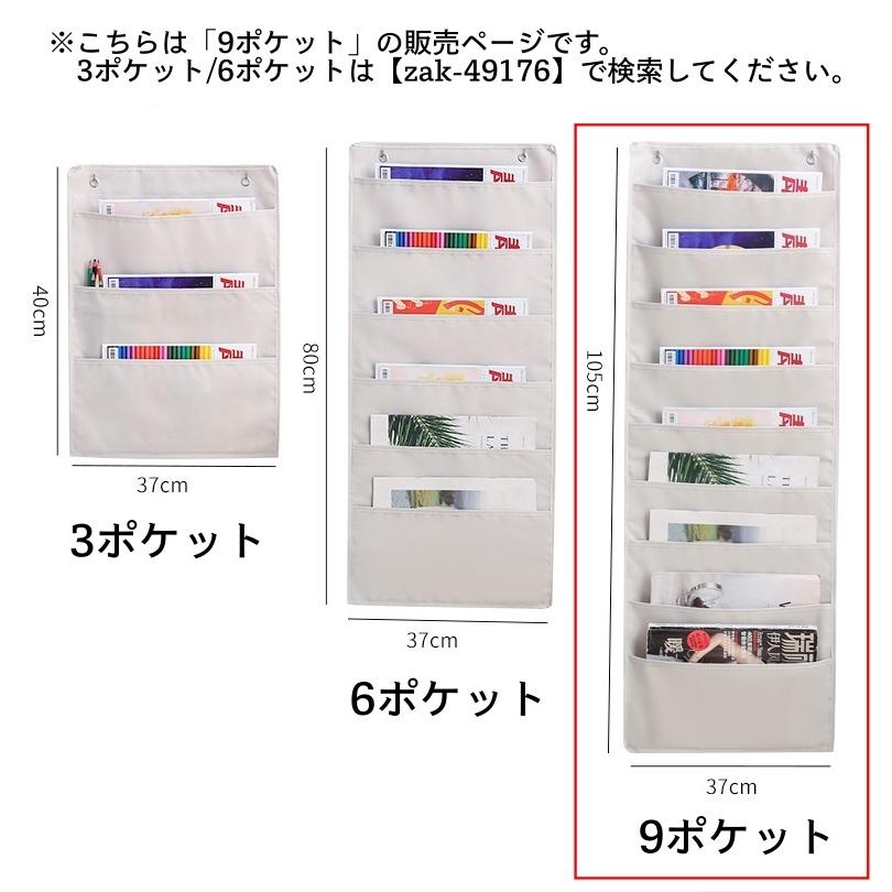 ウォールポケット 壁掛けポケット 9ポケット 吊り下げ 壁面収納 書類収納 A4 オックスフォード 小物入れ 収納 本 書類 漫画 雑誌 資料 封筒 : KAWAeMON - 通販 ...
