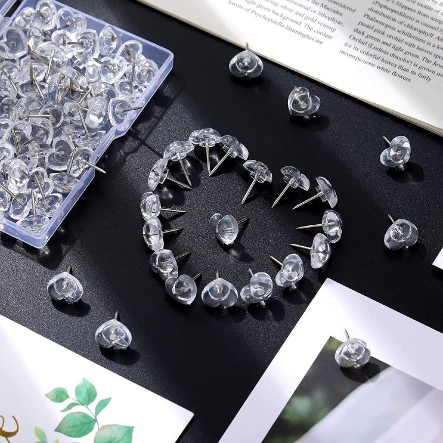 画鋲 ピン 50個入り 文房具 クリア 透明 カラフル ハート 便利 かわいい おしゃれ 壁 ポスター 白 :zak-51727:KAWAeMON - 通販 - Yahoo!ショッピング