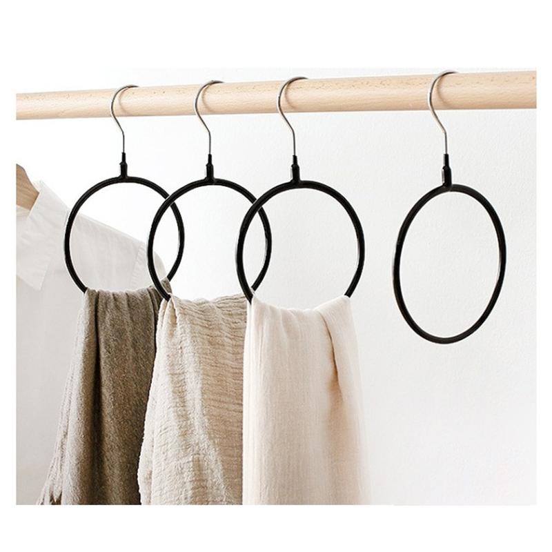 収納ハンガー リングハンガー 小物ハンガー 単品 1本 スカーフハンガー 多目的 輪っか サークル ストール マフラー 吊り下げ収納 省スペース クロ : KAWAeMON - 通販 ...