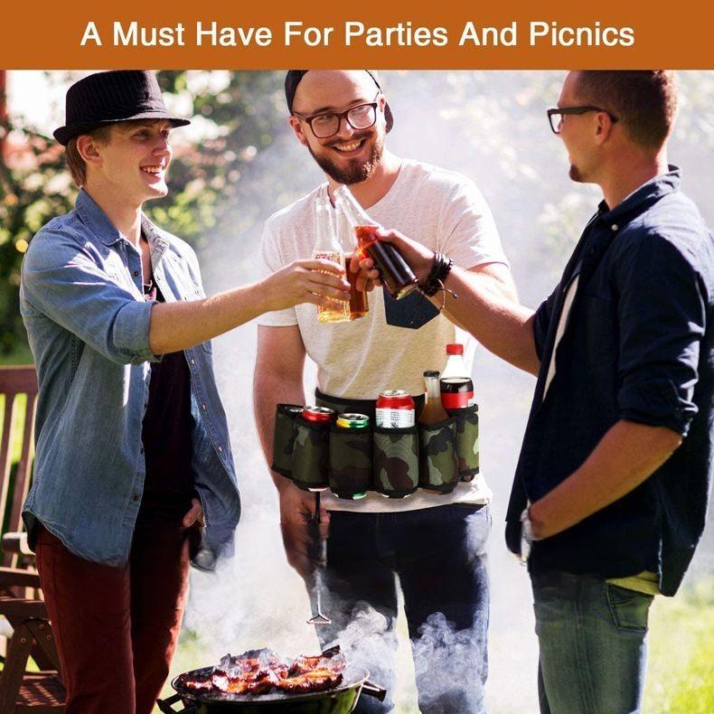 ボトルキャリアー ドリンクホルダー ビール 持ち歩き 6本 ウエストポーチ型 大容量 ボトルホルダー ボトルラック ペットボトルホルダー BBQ ボデ : KAWAeMON - 通販 ...