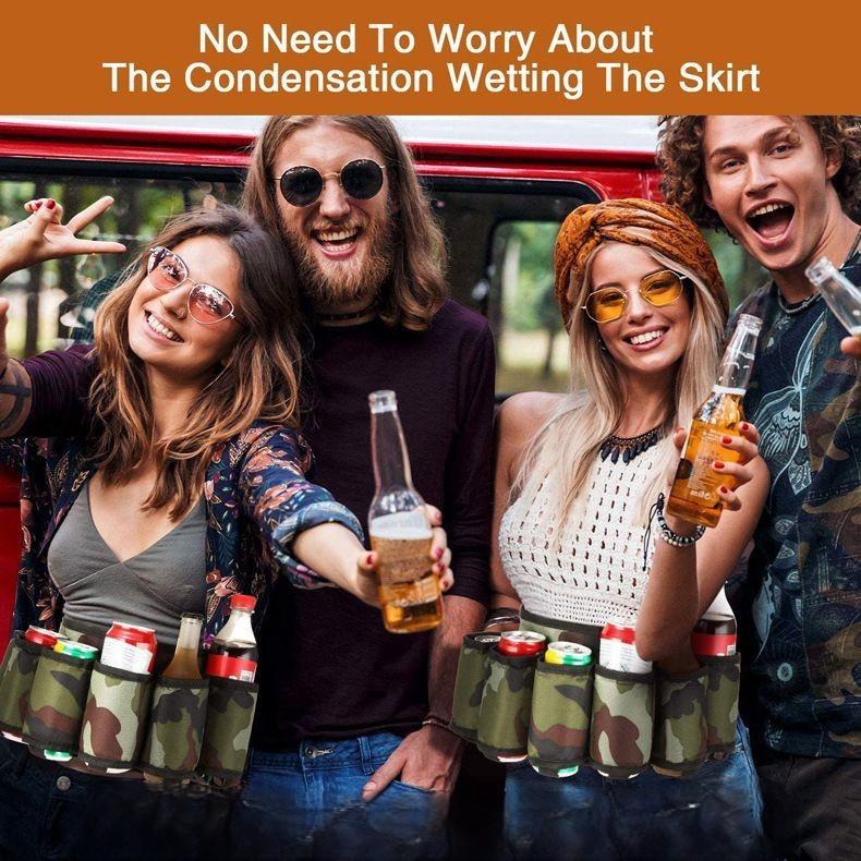 ボトルキャリアー ドリンクホルダー ビール 持ち歩き 6本 ウエストポーチ型 大容量 ボトルホルダー ボトルラック ペットボトルホルダー BBQ ボデ : KAWAeMON - 通販 ...