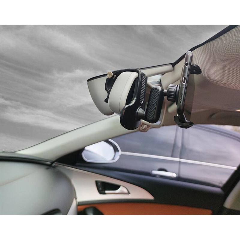 車用スマホホルダー カー用品 車載 スマホスタンド 携帯ホルダー クリップ 挟む ダッシュボード サンバイザー 360度回転 角度調整可能 簡単取り付 : KAWAeMON - 通販 ...