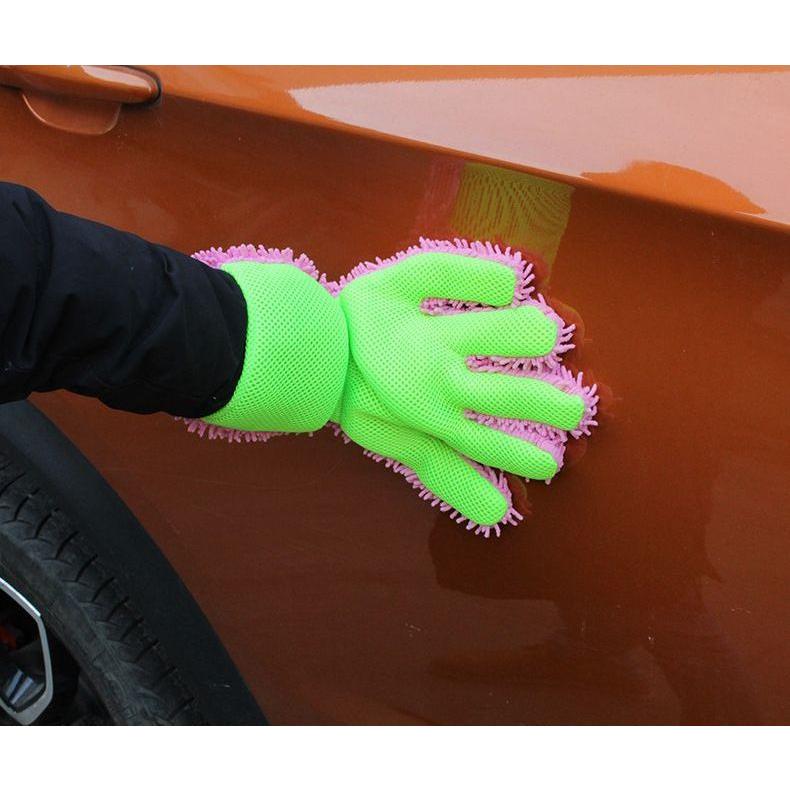 掃除 洗車 グローブ 手袋 1個 マイクロファイバー 5本指 ふき取り 隙間 スポンジ クロス タオル ホイール ボディ バイク : zak-65822 : KAWAeMON - 通販 ...