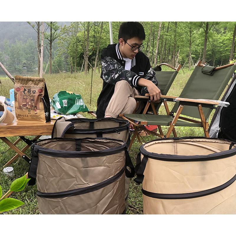 ゴミ箱 トラッシュボックス ダストボックス ゴミ袋ホルダー 折りたたみ 持ち手付き 収納 ケース 大容量 アウトドア キャンプ BBQ バーベキュー : KAWAeMON - 通販 ...