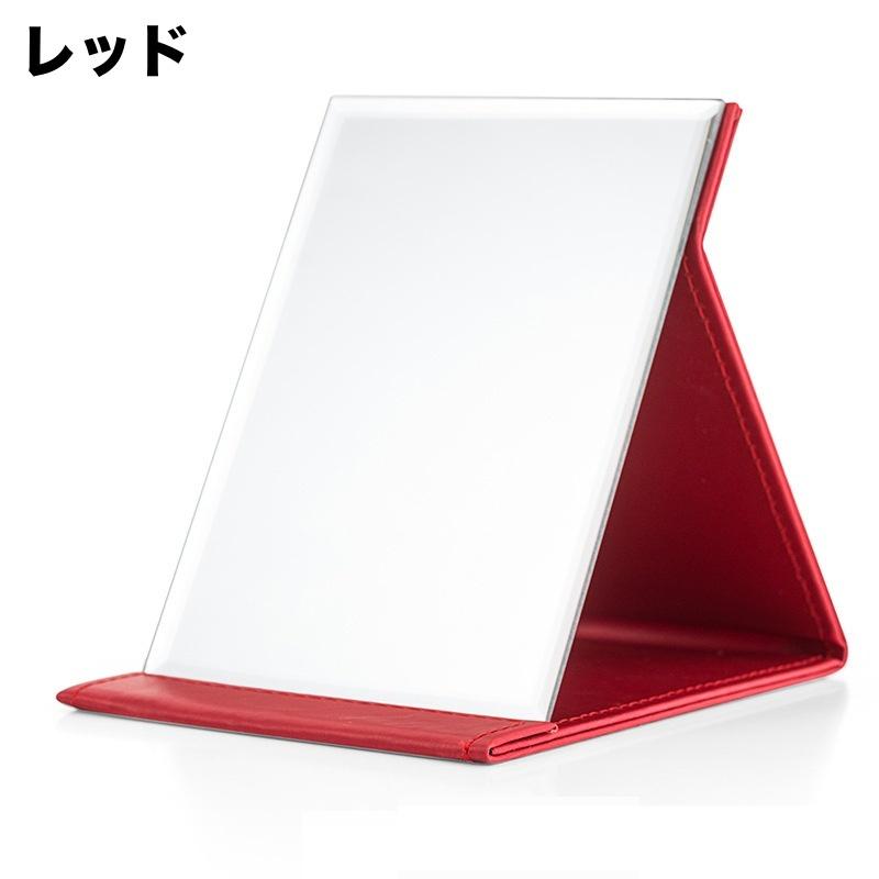 スタンドミラー 卓上ミラー テーブルミラー 化粧鏡 鏡 折りたたみ スクエア 四角 角度調整可能 滑り止め 日用品雑貨 メイク鏡 持ち運び 持ち歩き : KAWAeMON - 通販 ...