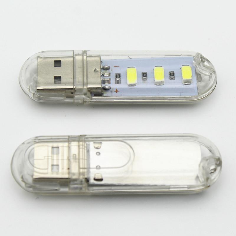 USBライト LEDライト スティックライト 片面 3灯 コンパクト 小型 ポータブル 携帯 ミニサイズ USBメモリ型 読書灯 デスクライト リチウ : KAWAeMON - 通販 ...