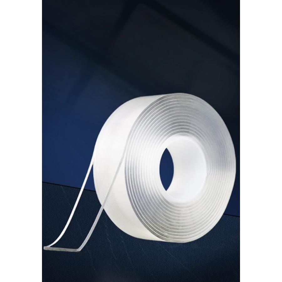 両面テープ ナノテープ 日用品 梱包資材 梱包テープ テープ 透明 強力 繰り返し使える 水洗い可 跡が残らない 固定 防災対策 クリアテープ 粘着テ : zak-69176-1 ...