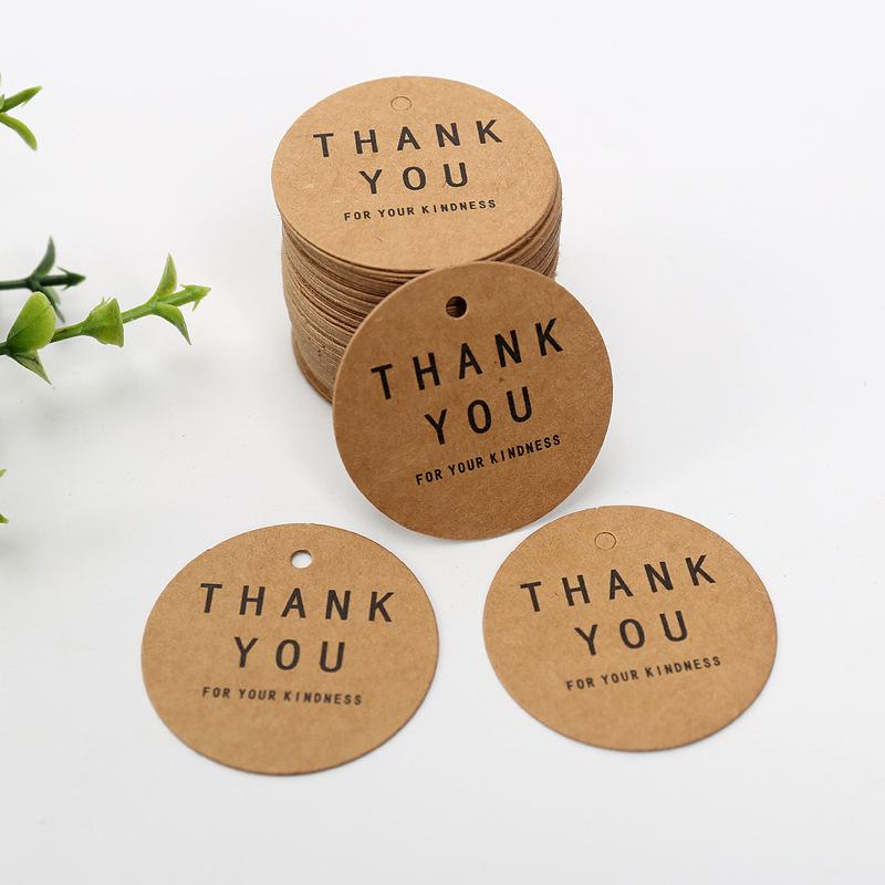 ペーパータグ 紙タグ 100枚 クラフト紙 丸型 ラッピング用品 thankyou ありがとう ハンドメイド DIY ギフト 贈り物 プレゼント お祝 : KAWAeMON - 通販 ...