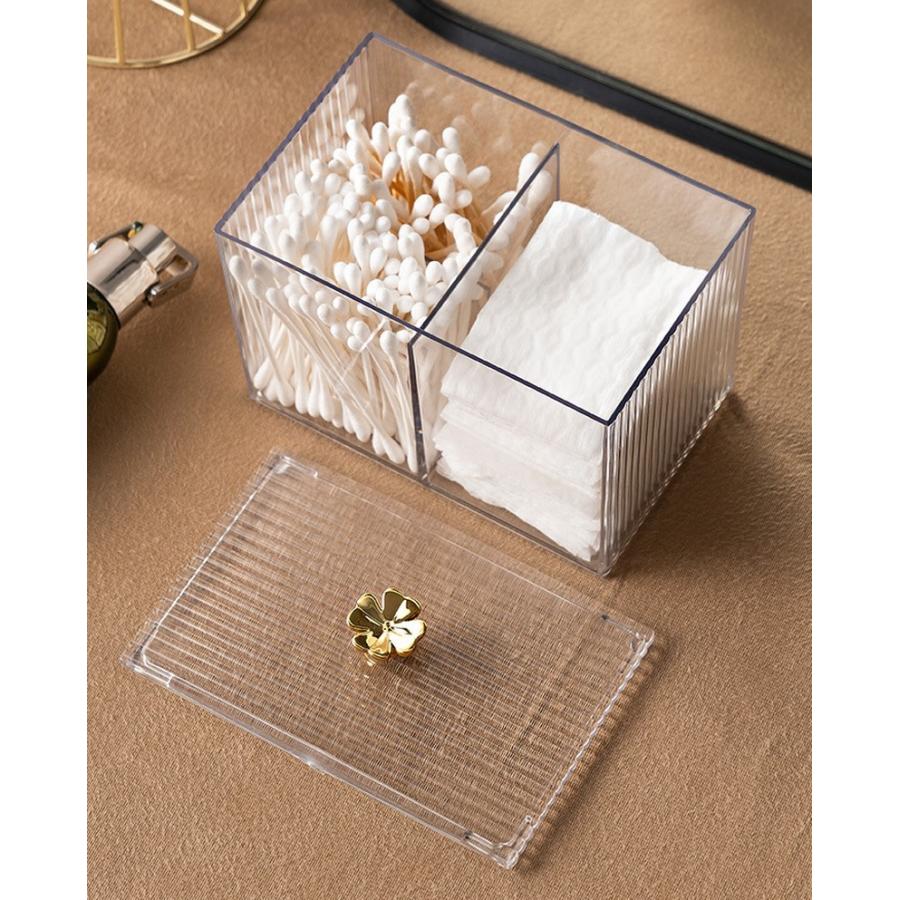 コットンケース 綿棒ケース 小物入れ メイク道具ケース コスメ用品 透明 クリアケース おしゃれ かわいい クローバー インテリア雑貨 メイク用品入れ : KAWAeMON - 通販 ...