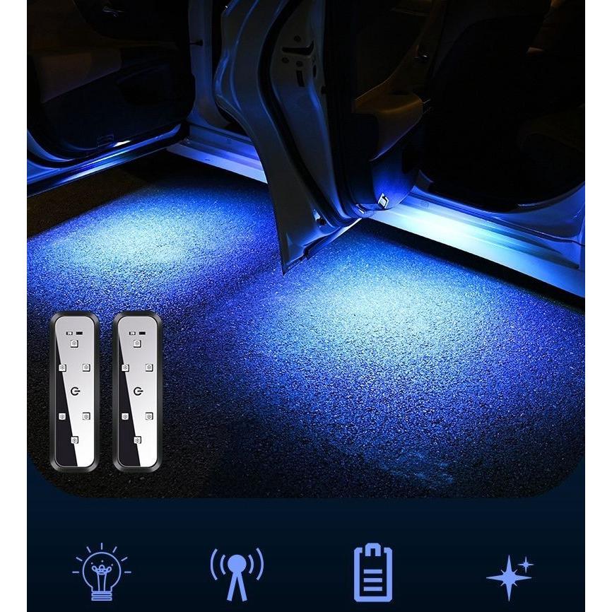 LEDドアライト 単品 充電式 カーテシーランプ 警告灯 車用品 車用パーツ 13パターン リチウム カラフル 点灯ドア開閉ライト 事故防止 足元点灯 : KAWAeMON - 通販 ...