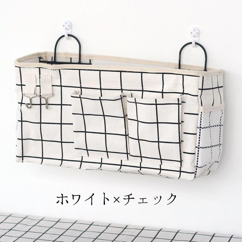 ウォールポケット 壁掛けラック 吊り下げ収納 壁面収納 A4 小物入れ 横長 大容量 たっぷり 大きめ サイドポケット ネット シンプル ナチュラル : zak-79517 ...