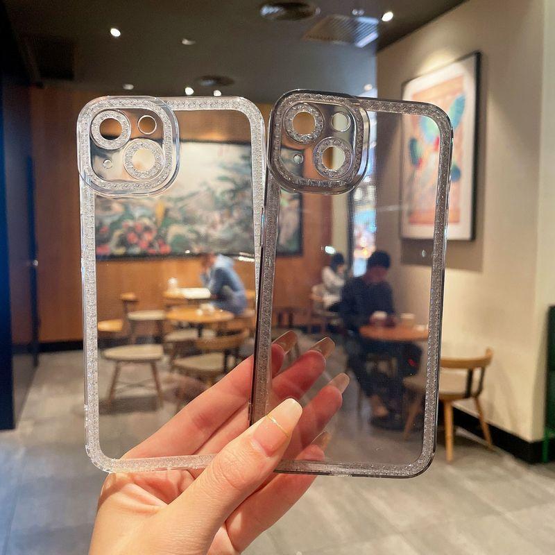 iPhoneケース iPhoneカバー スマホケース 軽量 クリア ラインストーン TPU 耐衝撃 カメラ保護 背面保護 傷防止 : KAWAeMON - 通販 - Yahoo!ショッピング