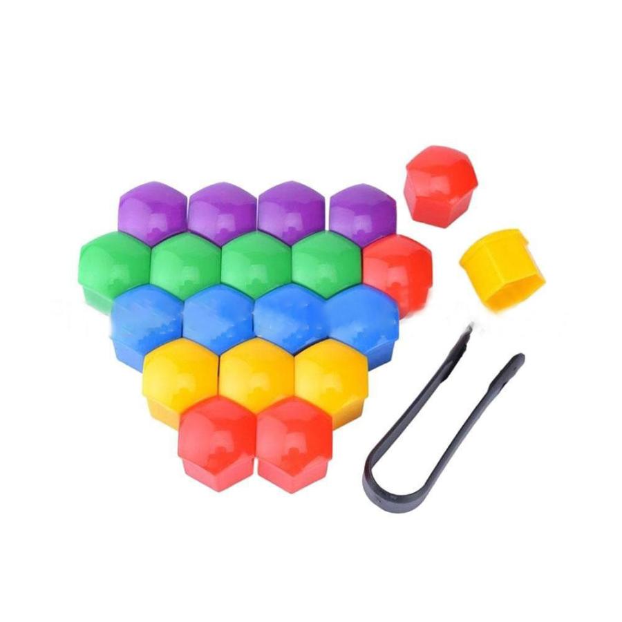 ホイールキャップ 20個セット キャップ外し付き クリップ付き ホイルキャップ ナットキャップ ホイールナットキャップ ナットカバー 17mm 18m : KAWAeMON - 通販 ...