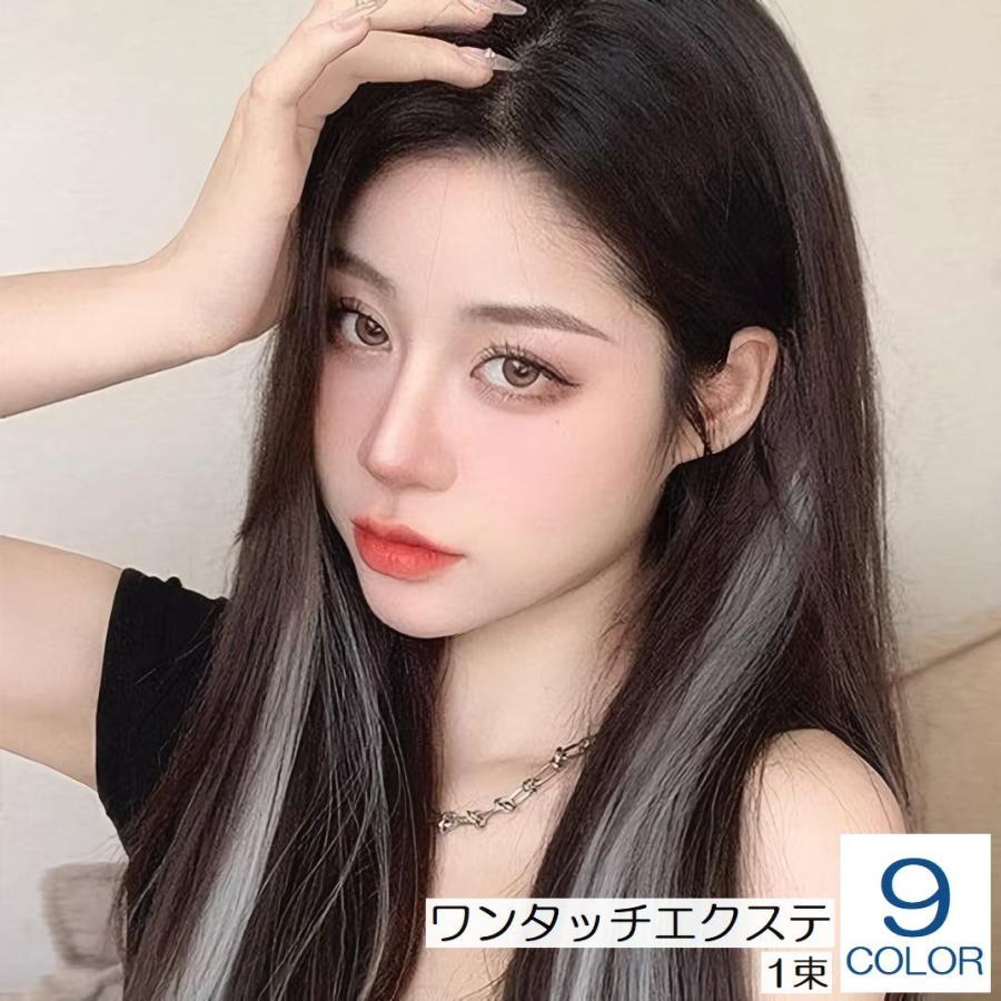 ワンタッチエクステ 1束 単品 レディース エクステンション ウィッグ ロング メッシュ インナーカラー イメチェン カラフル 派手 おしゃれ かわい : KAWAeMON - 通販 ...