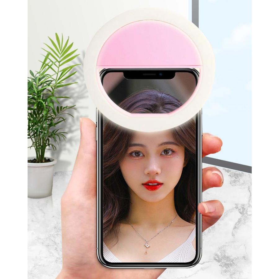 自撮りライト LEDライト セルフィー ライト クリップ式 自撮り USB充電式 セルカライト スマホ リチウム iPhone スマートフォン リング : KAWAeMON - 通販 ...