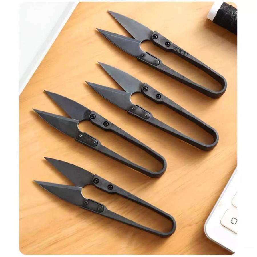 糸切りはさみ 糸切りばさみ 糸切りバサミ 単品 1個 U字型 裁縫道具 和裁 洋裁 ソーイング 握りバサミ コンパクト シンプル 定番 手芸用品 ハン : zak-84961 ...