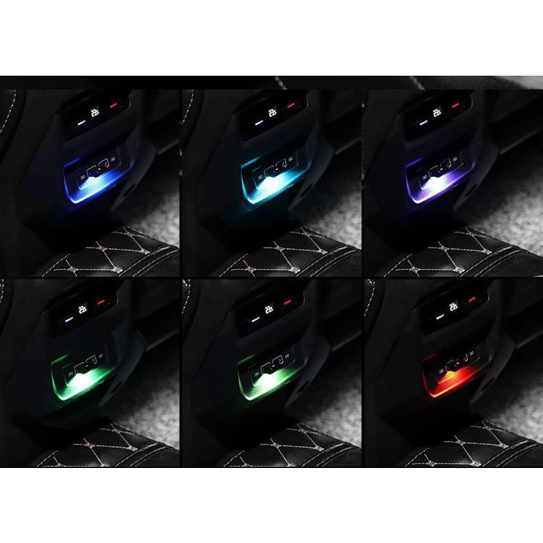 USB LEDライト 車内 インテリア ライト 内装 装飾 イルミネーション グラデーション カー用品 照明 コンパクト 簡単取付け 補助照明 車内照 : KAWAeMON - 通販 ...