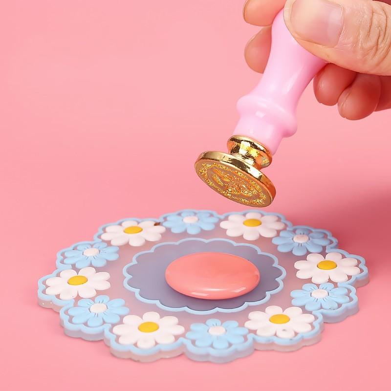 シーリングスタンプ台 コースター 単品 グラス置き コップ敷き 円形 フラワー お花 かわいい キュート おしゃれ 10cm インテリア雑貨 : KAWAeMON - 通販 - Yahoo ...