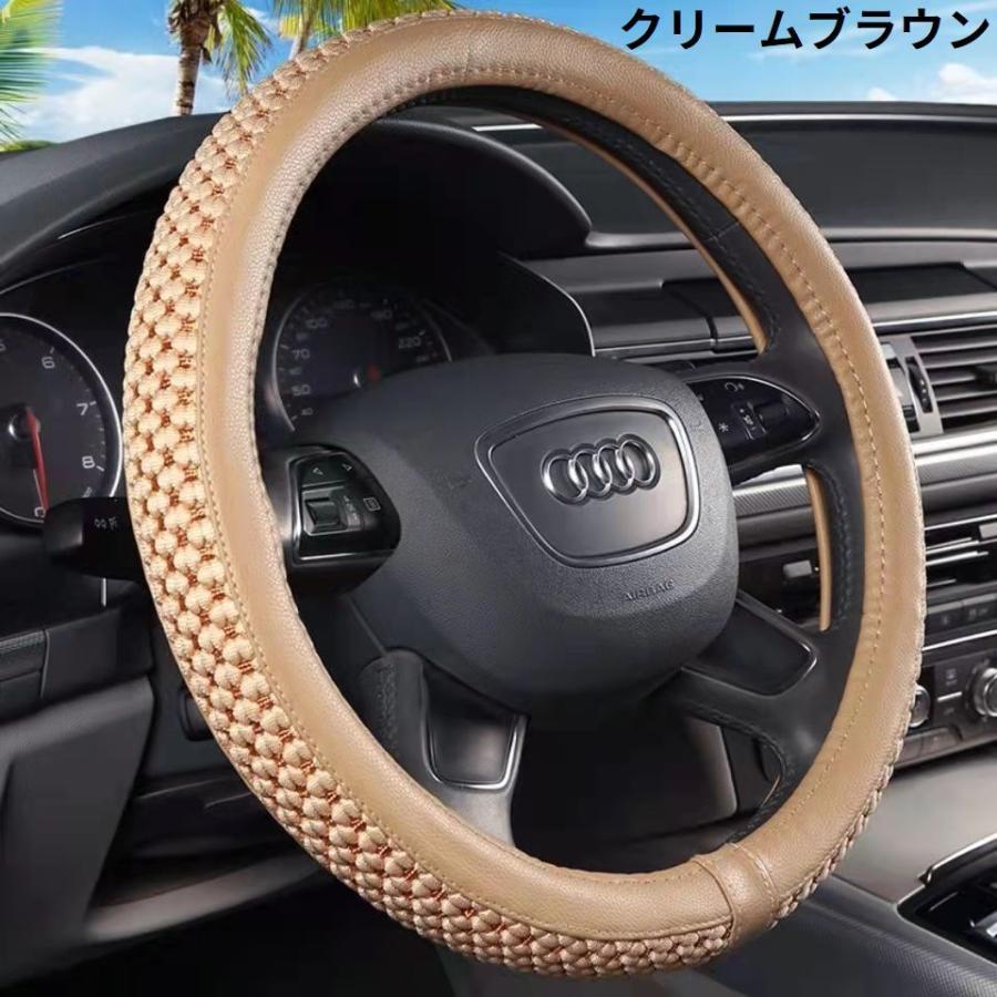 ハンドルカバー ステアリングカバー 36 38 40 42 45 47 50cm O型 マイクロファイバーレザー 通気性 内装用品 軽自動車 普通車 : KAWAeMON - 通販 ...