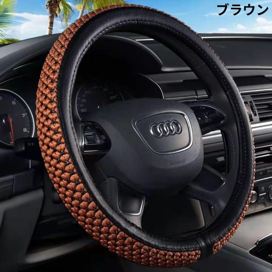 ハンドルカバー ステアリングカバー 36 38 40 42 45 47 50cm O型 マイクロファイバーレザー 通気性 内装用品 軽自動車 普通車 : KAWAeMON - 通販 ...