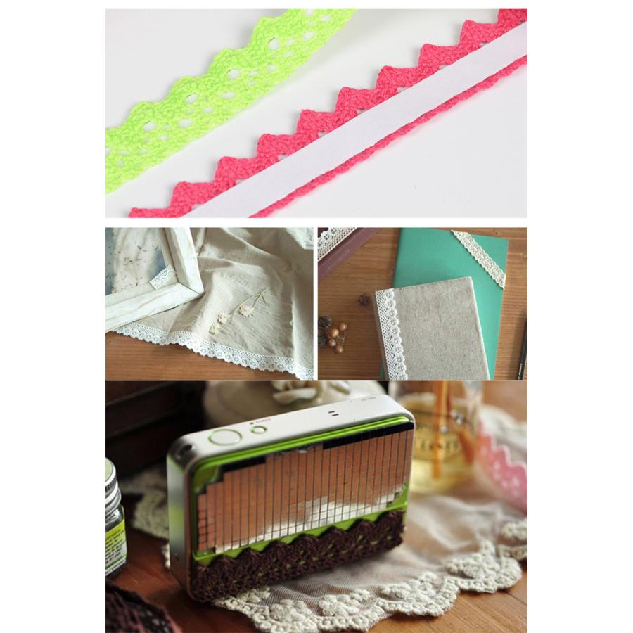 レーステープ 粘着シール式 レースリボン リボンテープ ロール 貼れる おしゃれ かわいい 手芸 手作り ハンドメイド DIY 装飾 デコレーション : KAWAeMON - 通販 ...