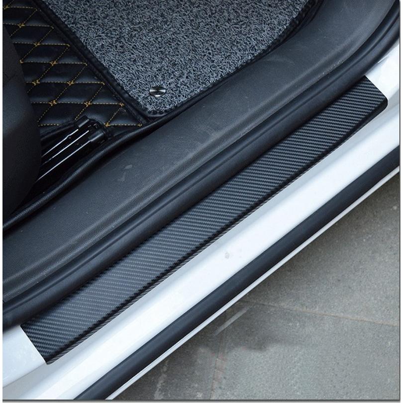 スカッフプレートシール 4枚セット ステップガード ステッププロテクター ステッカー 車用 カー用品 カーボン調 サイドステップ リアバンパー 車 傷 : zak-96700 ...