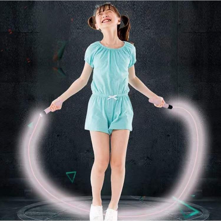 縄跳び 子供用 光る なわとび 2.8m キッズ ジュニア 単色 カラフル ジャンプロープ 運動 スポーツ玩具 オンオフ切替 とび縄 ピンク グリーン : KAWAeMON - 通販 ...