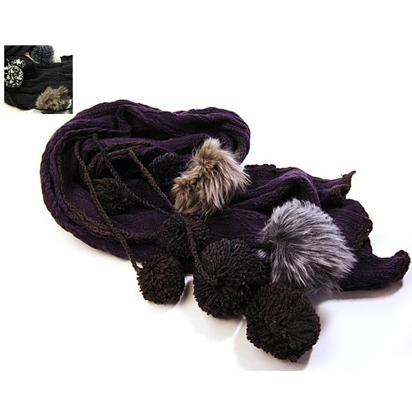 帽子 PeachBloom ピーチブルーム ボンボン付きニットマフラー アウトレット : 川淵帽子店 Yahoo!ショッピング店 - 通販 ...