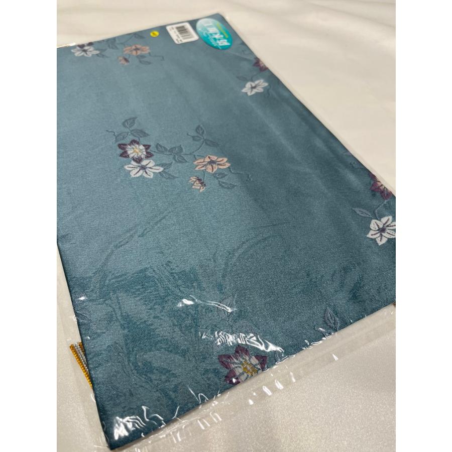 サンメニー 川本仏壇店「経机掛け/防水加工/ブルー/鉄線/14号/面朱用/房付/有職錦」経机敷/ランチョンンマット/051001川本仏 ...