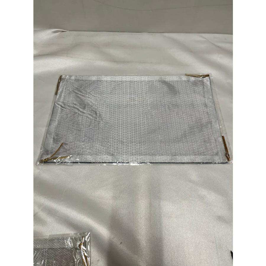 サンメニー 川本仏壇店「経机掛け/防水加工/ブルー/鉄線/14号/面朱用/房付/有職錦」経机敷/ランチョンンマット/051001川本仏 ...