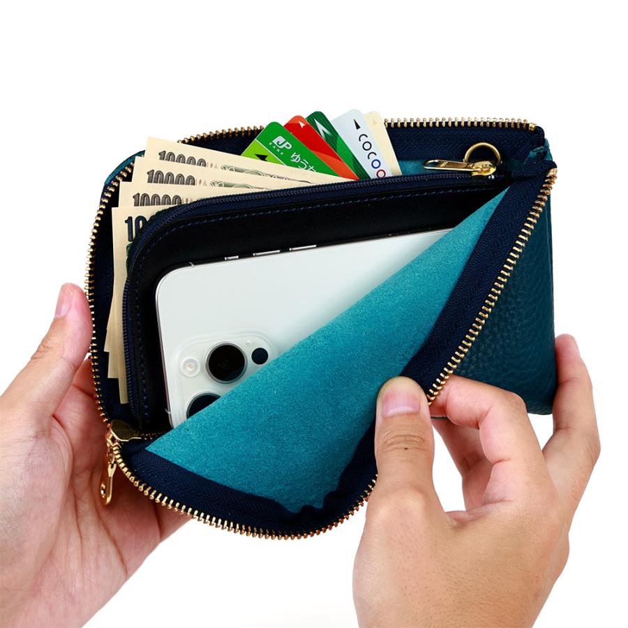 AGILITY（アジリティ） 財布 長財布 L字ファスナー 旅行財布 革 レザー