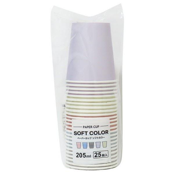 ペーパーカップ ソフトカラー 容量205ml 25個入 (100円ショップ 100円均一 100均一 100均) : 100円雑貨&日用品卸-BABABA - 通販 - Yahoo!ショッピング