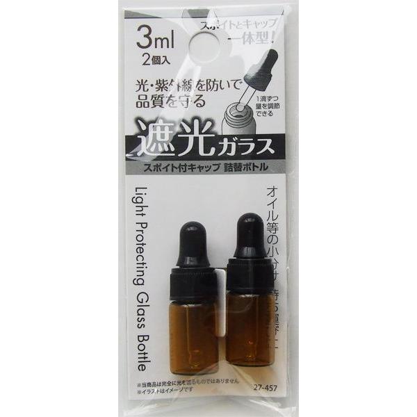 遮光ガラススポイト付キャップ詰替ボトル 容量3ml 2個入 (100円ショップ 100円均一 100均一 100均) : 100円雑貨&日用品卸-BABABA - 通販 - Yahoo!ショッピング
