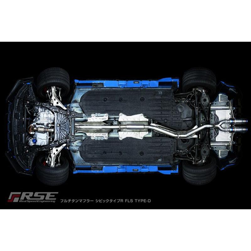 [個人宅発送OK] シビック TYPE-R FL5 / K20C用 リアルスピードエンジニアリング フルチタンエキゾーストシステム TYPE ...