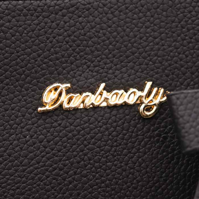 ショルダーバッグ ハンドバッグ 2way 未使用 リボンチャーム付 斜め掛け ガーリー 鞄 カバン 黒 レディース ブラック Danbaoly ...