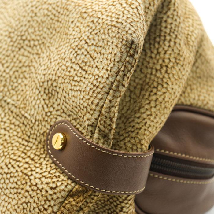 BORBONESE（ボルボネーゼ） ハンドバッグ ウズラ柄 スエード レザー