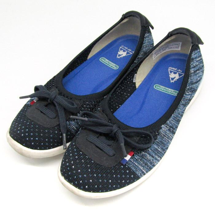 le coq sportif ルコックスポルティフ スニーカー ローカット バレエシューズ 靴 レディース 22.5サイズ ネイビー系×ブルー : KBNET-DEUX - 通販 ...