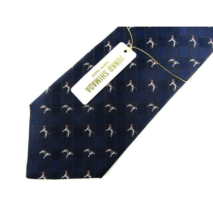 ジュンコシマダ ブランドネクタイ 未使用 ワイドタイ チェック柄 犬柄 シルク メンズ ネイビー JUNKO SIMADA : KBNET-DEUX - 通販 - Yahoo!ショッピング