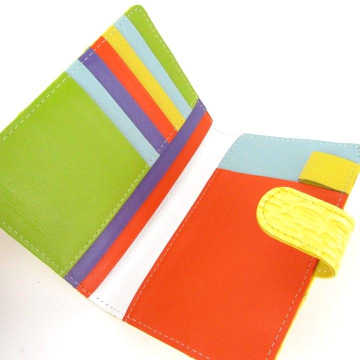 ミケランジェロ アビステ カードケース イタリアンレザー 本革 ブランド 小物 レディース イエロー MICHELANGELO : KBNET-DEUX - 通販 - Yahoo!ショッピング