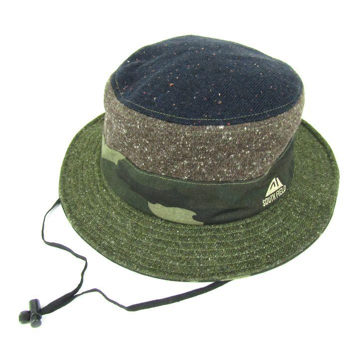 サウスフィールド ハット 迷彩 カモフラ柄 帽子 アウトドア ブランド メンズ ネイビー/グリーン SOUTH FIELD : KBNET-DEUX - 通販 - Yahoo!ショッピング