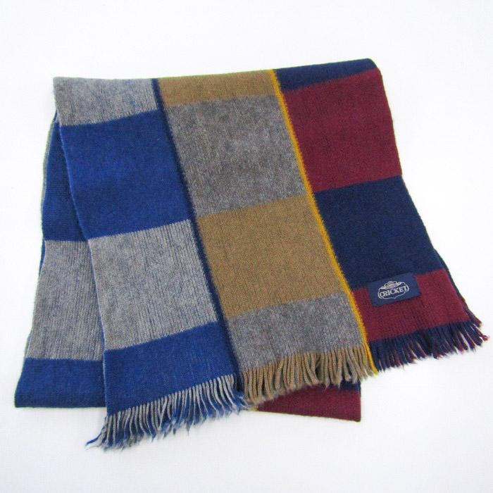 クリケット マフラー ブロックチェック ブランド メンズ ブルー/レッド/グレー CRICKET : ks0107 : KBNET-DEUX - 通販 - Yahoo!ショッピング