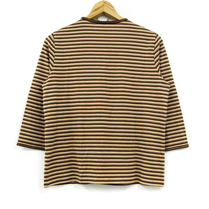 Leilian レリアン 長袖Tシャツ トップス ボーダー 七分袖 レディース 11サイズ ブラウン : KBNET-DEUX - 通販 - Yahoo!ショッピング