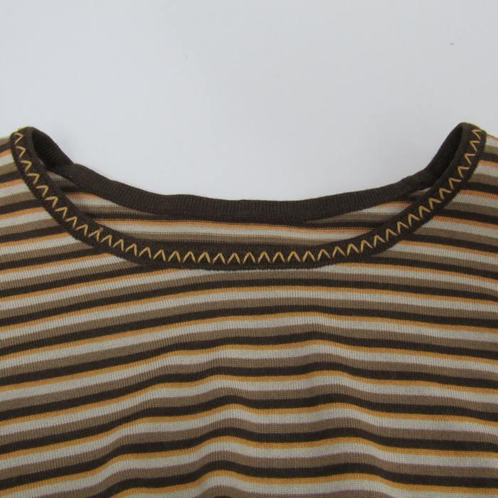 Leilian レリアン 長袖Tシャツ トップス ボーダー 七分袖 レディース 11サイズ ブラウン : KBNET-DEUX - 通販 - Yahoo!ショッピング