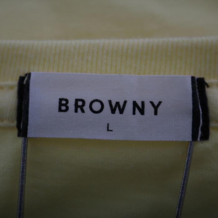 ブラウニー 半袖Tシャツ トップス 無地 メンズ Lサイズ イエロー BROWNY : KBNET-DEUX - 通販 - Yahoo!ショッピング